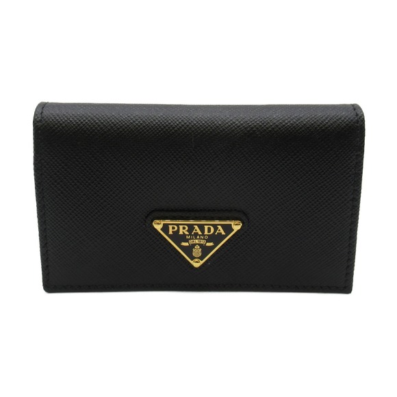 Prada | Bags | Prada Card Case In Saffiano Leather Black | Poshmark